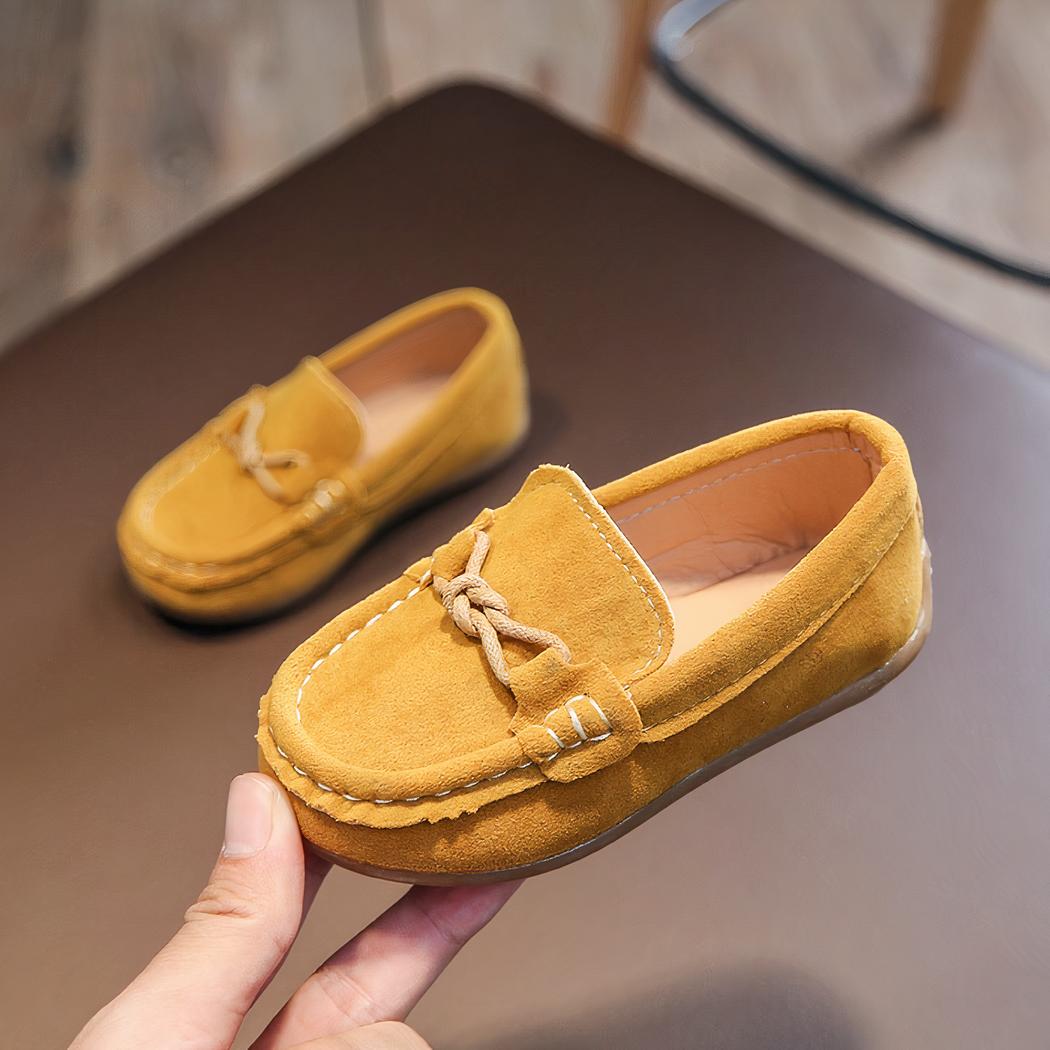 Mocassins souples en daim pour garçons • Mon Mocassin