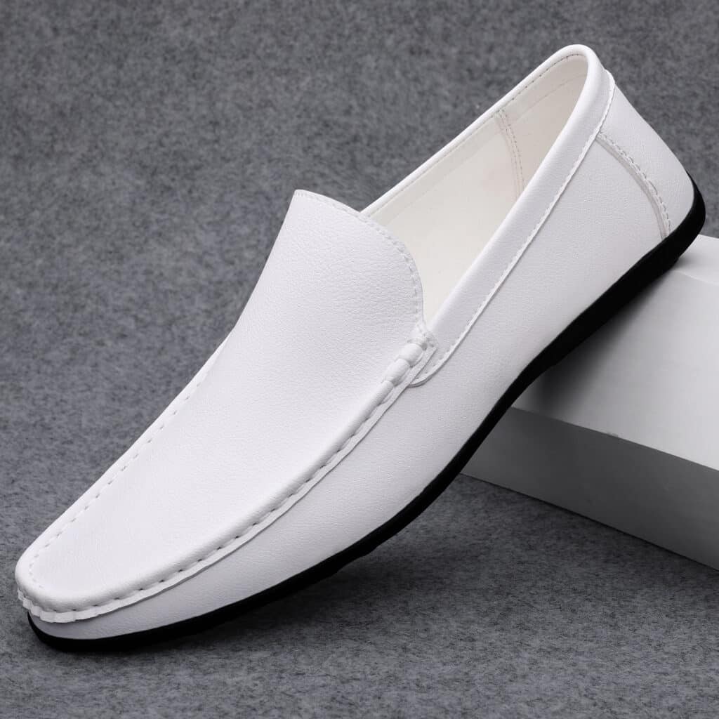Mocassins en cuir synthétique super légers pour hommes • Mon Mocassin