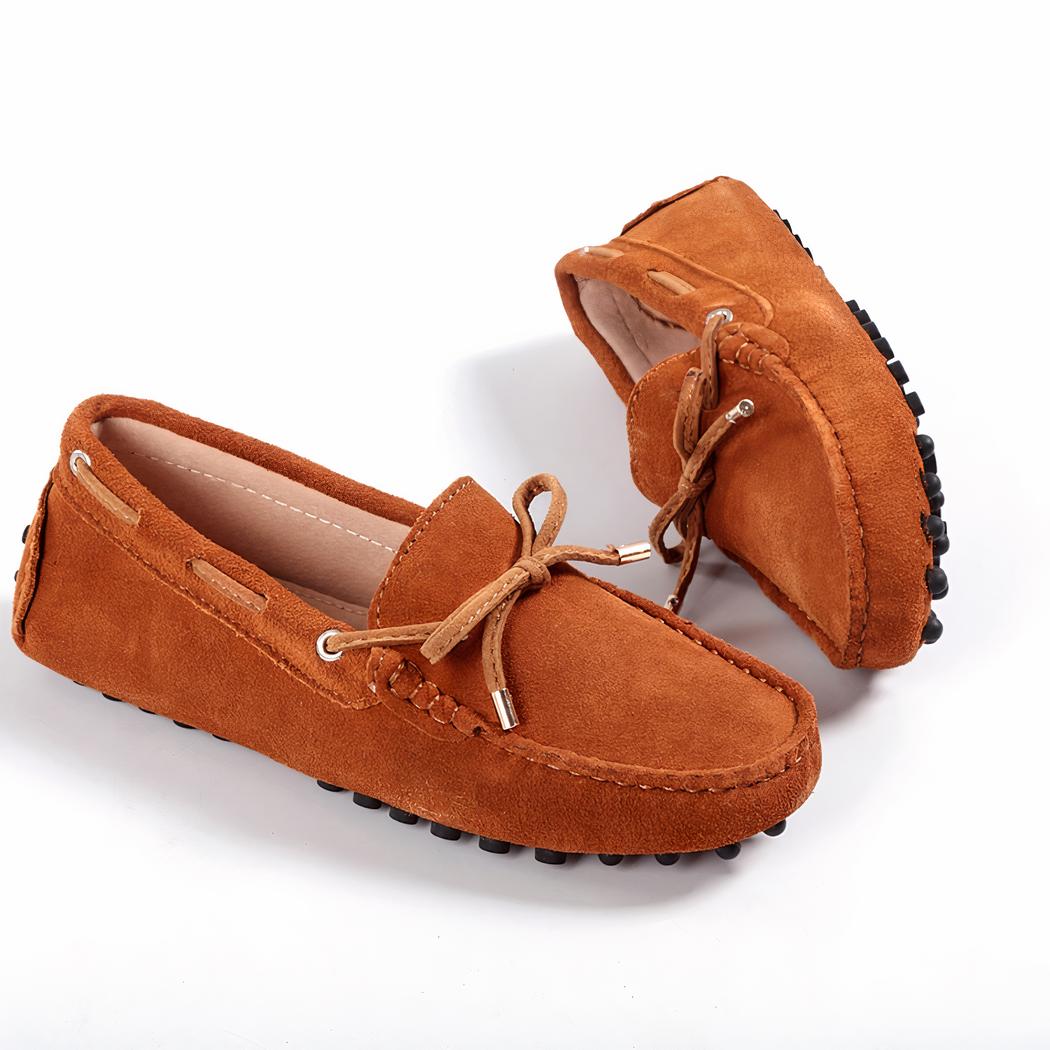 Mocassins souples en daim pour femmes • Mon Mocassin