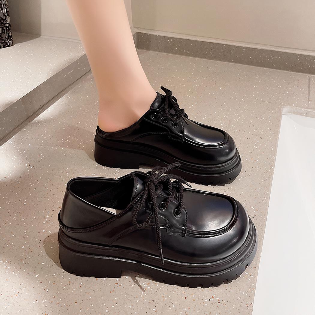 Mocassins à plateforme à lacets pour femmes • Mon Mocassin