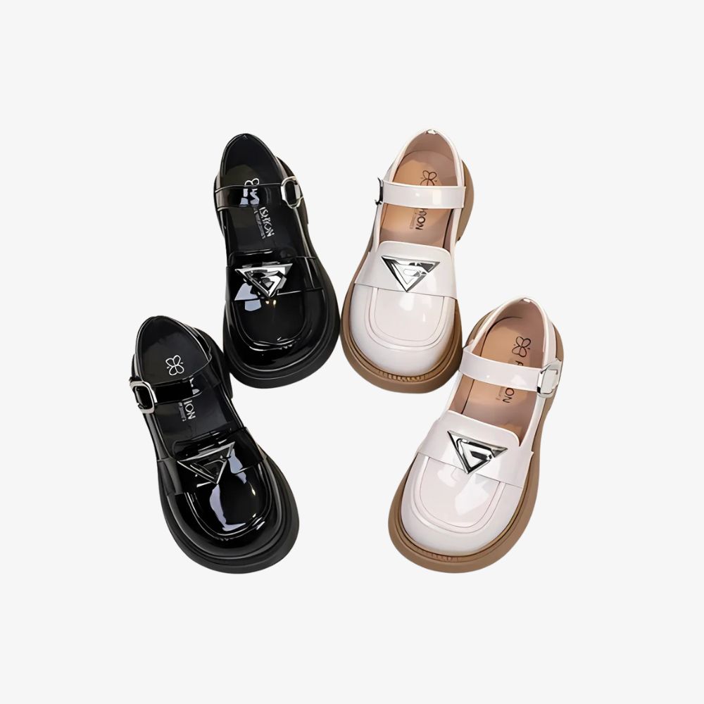 Mocassins brillants à bride pour fille • Mon Mocassin