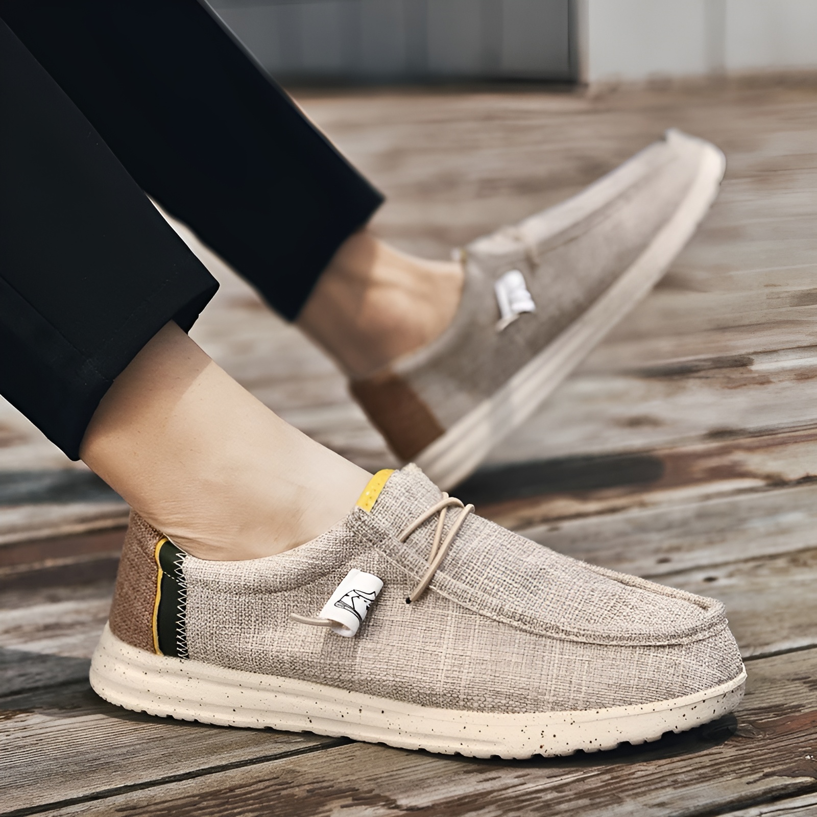 Mocassins en toile pour homme • Mon Mocassin