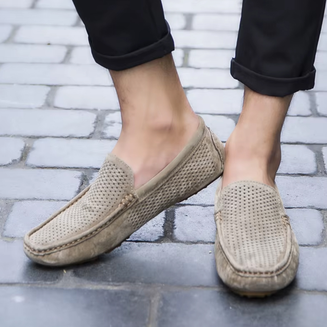 Mocassin en daim d’été pour homme • Mon Mocassin